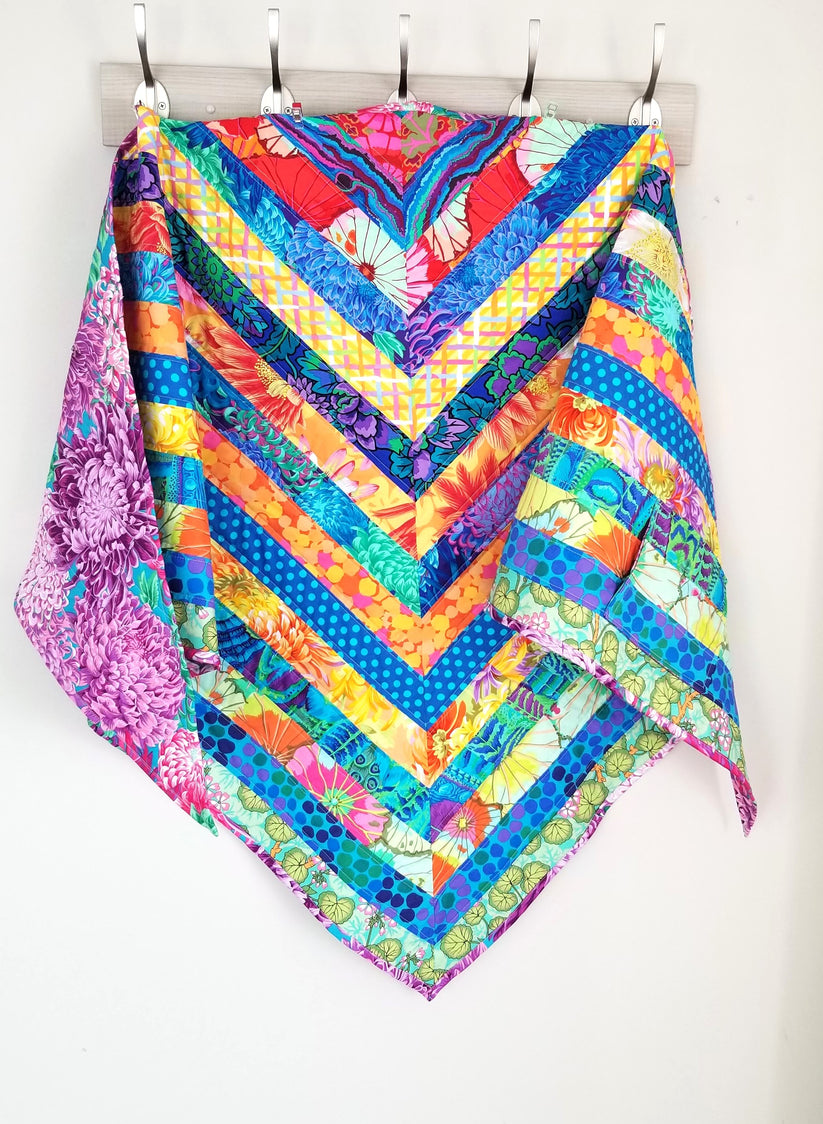 Denim Blues Quilted Shawl Pattern (PDF ONLY) – Trendy Quilts by Ana Galan